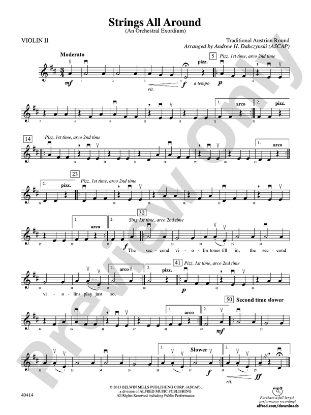 Strings All Around: 2nd Violin: 2nd Violin Part - Digital Sheet Music ...