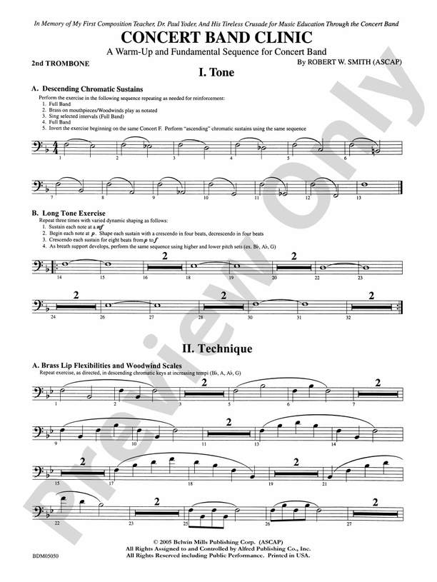 Concert Band Clinic (A Warm-Up and Fundamental Sequence for Concert ...