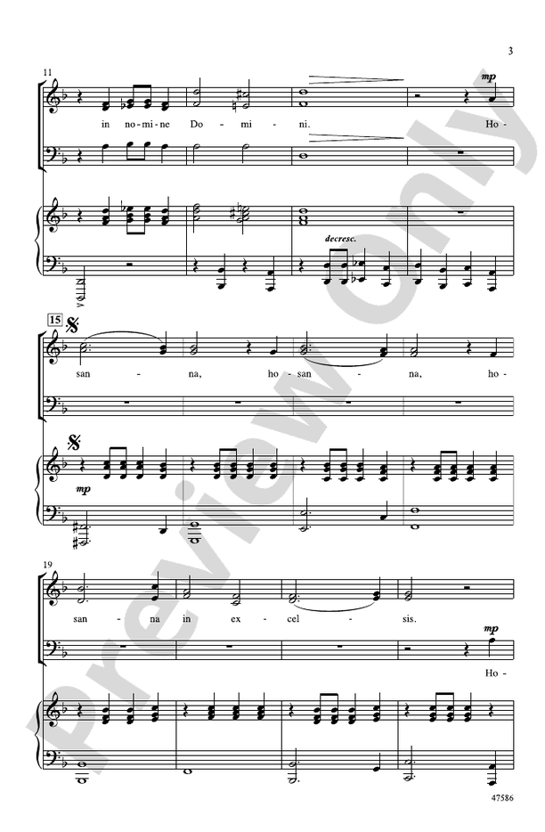 Benedictus: SAB Choral Octavo: Ruth Morris Gray - Digital Sheet Music Download