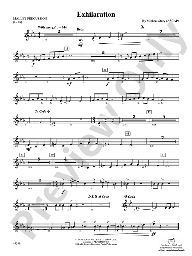 Exhilaration: Mallets: Mallets Part - Digital Sheet Music Download