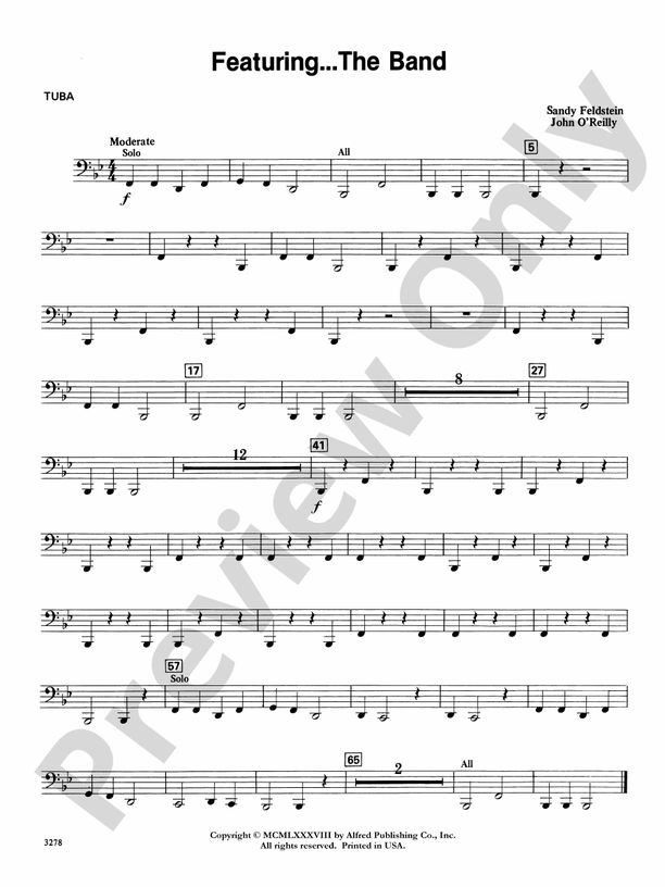 Featuring the Band: Tuba: Tuba Part - Digital Sheet Music Download