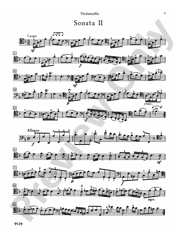 Vivaldi: Six Sonatas for Cello and Basso Continuo: Sonata No. 2, F ...