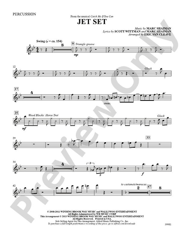 Jet Set (from the musical Catch Me If You Can): 1st Percussion: 1st ...