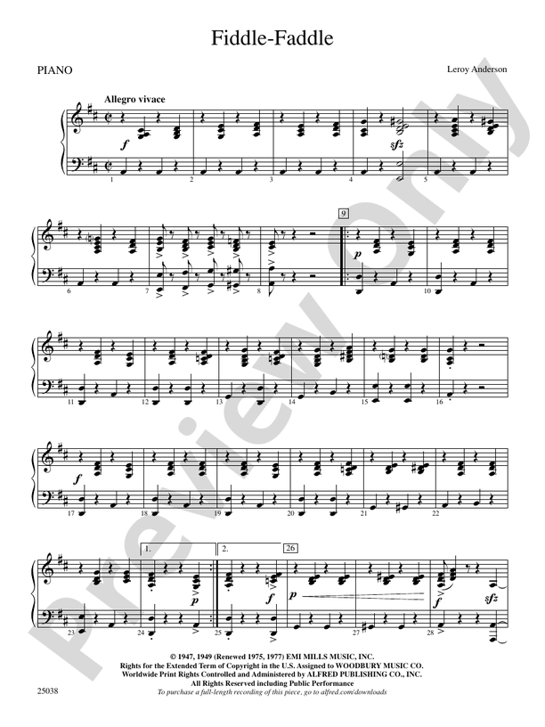 Fiddle-Faddle: Piano Accompaniment: Piano Accompaniment Part - Digital ...
