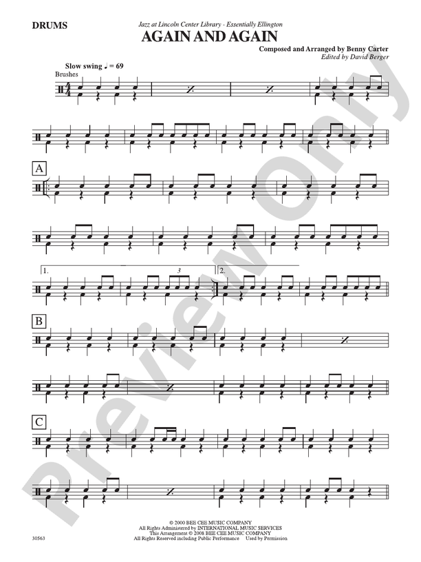 Again and Again: Drums: Drums Part - Digital Sheet Music Download