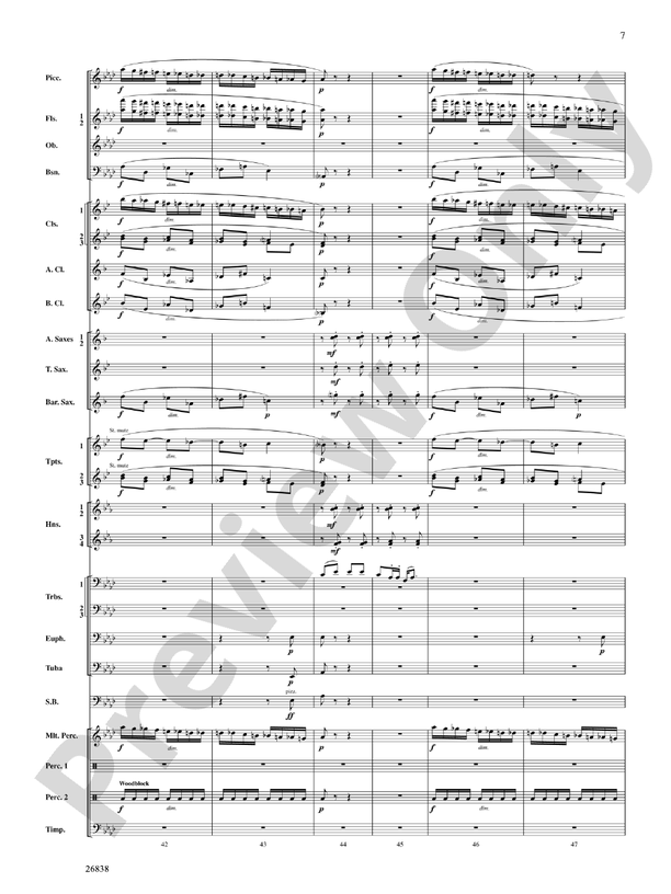 River Songs of the South: Concert Band Conductor Score & Parts: William ...