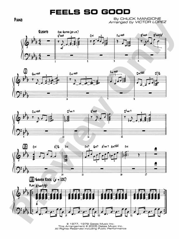 Feels So Good: Piano Accompaniment: Piano Accompaniment Part - Digital ...