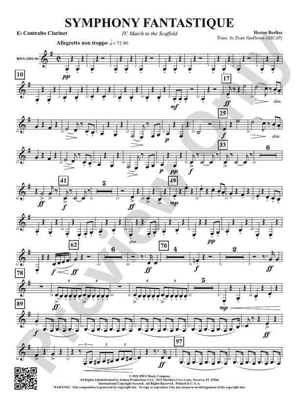 Symphony Fantastique - IV. March to the Scaffold: E-flat Contra-Alto ...
