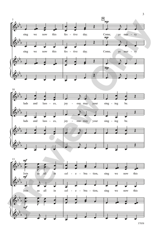 A Festive Madrigal: SSA, a cappella Choral Octavo: William Gooch ...