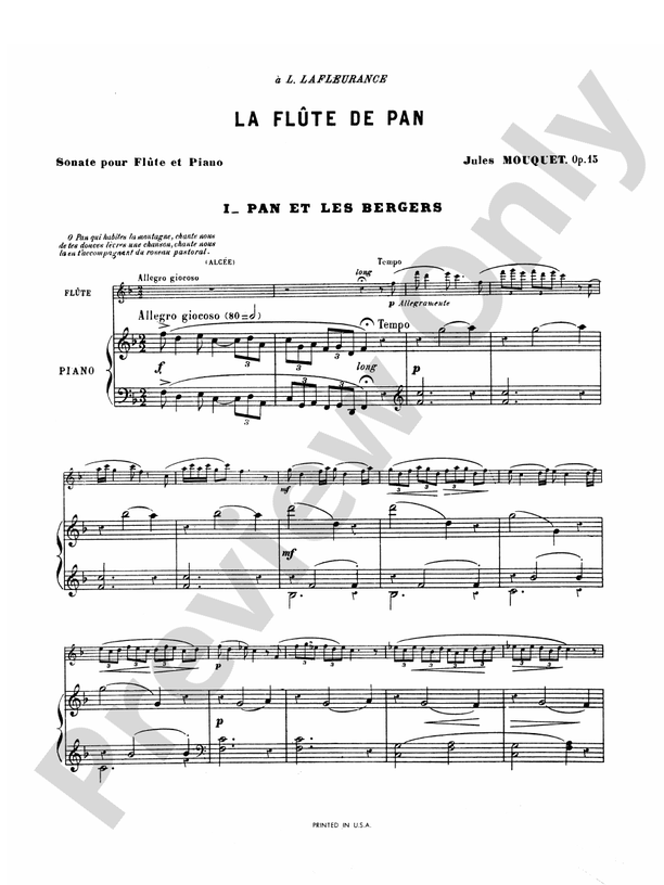 Mouquet: La Flute de Pan, Op. 15: La Flute de Pan, Op. 15 Part ...