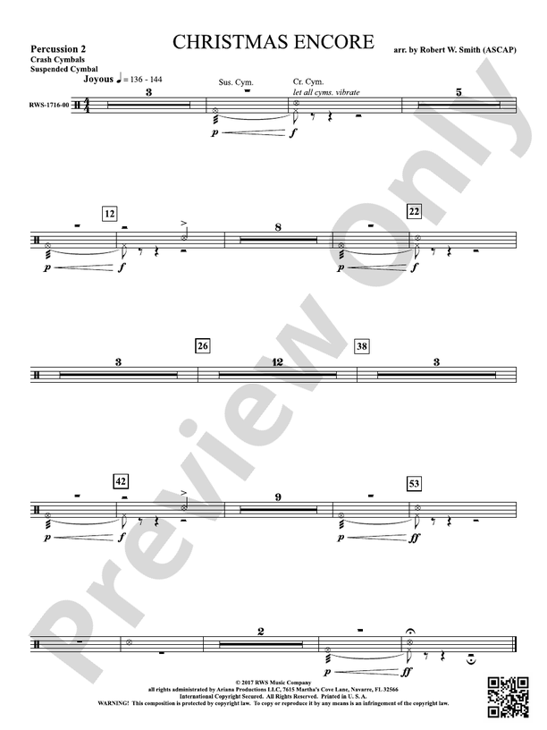 Christmas Encore: 2nd Percussion: 2nd Percussion Part - Digital Sheet ...