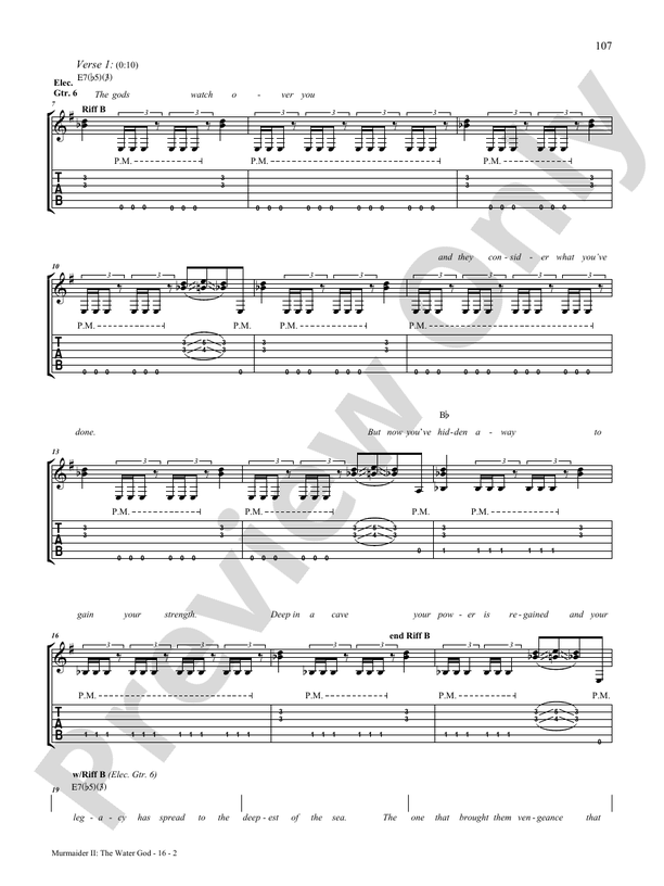 Murmaider II: The Water God: Guitar: Dethklok - Digital Sheet Music ...