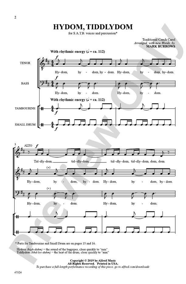 Hydom, Tiddlydom: SATB, a cappella Choral Octavo - Digital Sheet Music ...