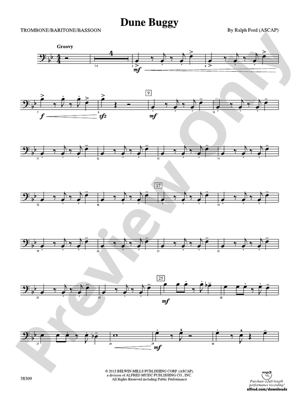 Dune Buggy: 1st Trombone: 1st Trombone Part - Digital Sheet Music Download