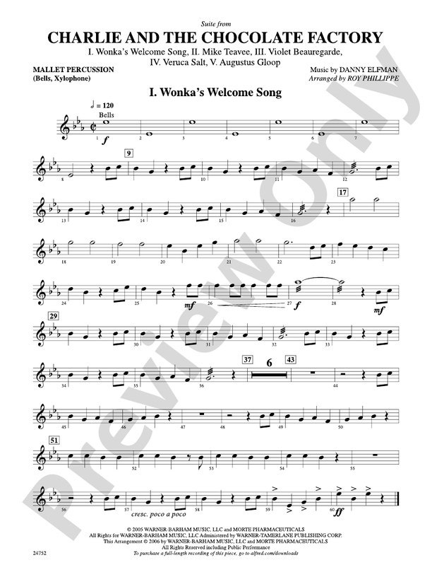 Charlie and the Chocolate Factory, Suite from: Mallets: Mallets Part ...