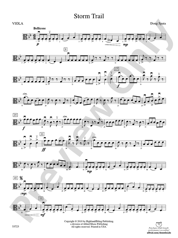 Storm Trail: Viola: Viola Part - Digital Sheet Music Download