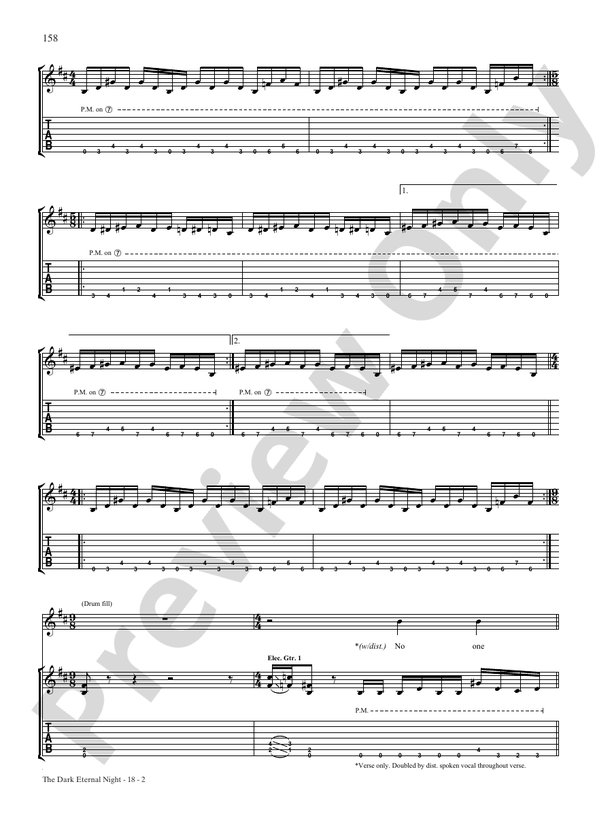 The Dark Eternal Night: Guitar: Dream Theater - Digital Sheet Music ...