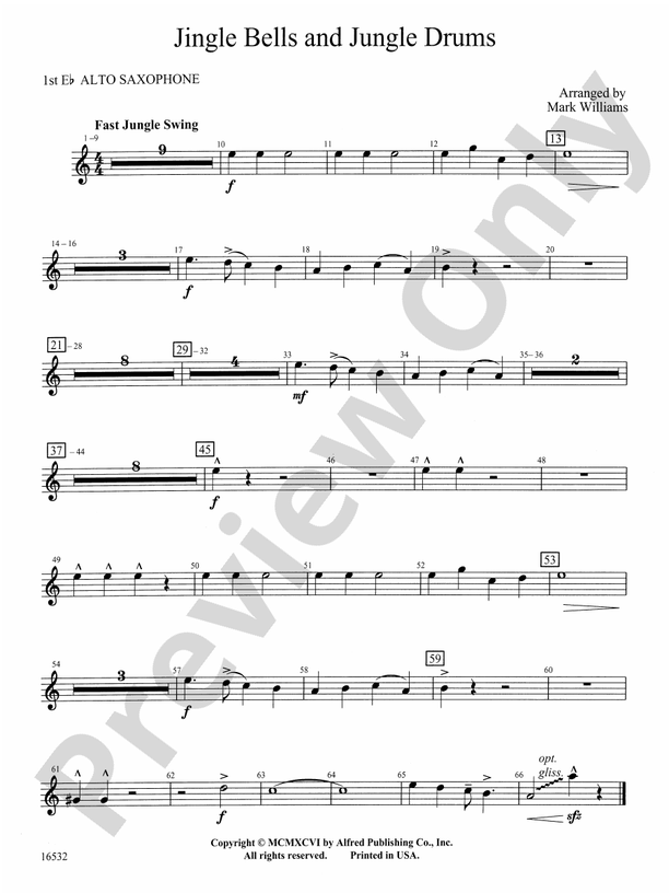 Jingle Bells and Jungle Drums: E-flat Alto Saxophone: E-flat Alto ...