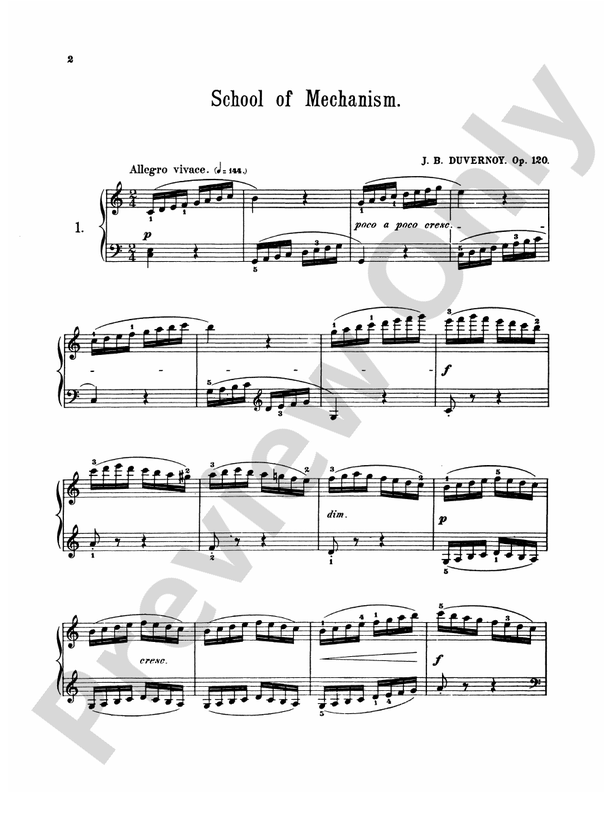 Duvernoy: School of Mechanism, Op. 120: : Victor Duvernoy - Digital ...