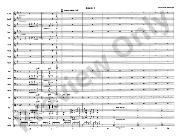 Two Seconds to Midnight: Jazz Ensemble Conductor Score & Parts: Alan ...