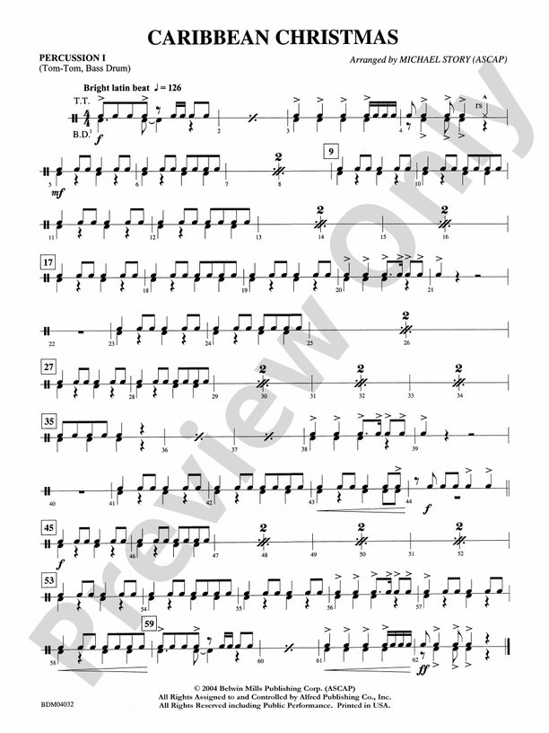 Caribbean Christmas: 1st Percussion: 1st Percussion Part - Digital ...