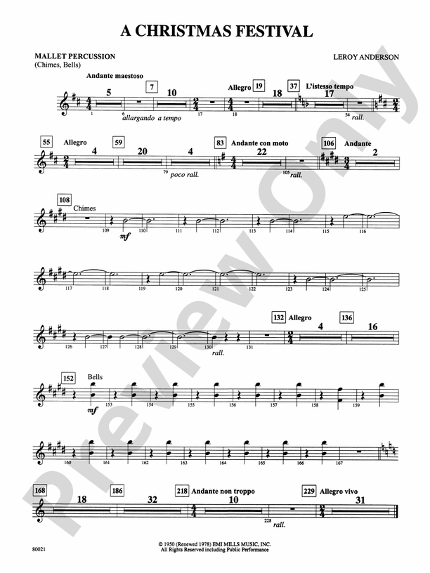 A Christmas Festival: Mallets: Mallets Part - Digital Sheet Music Download