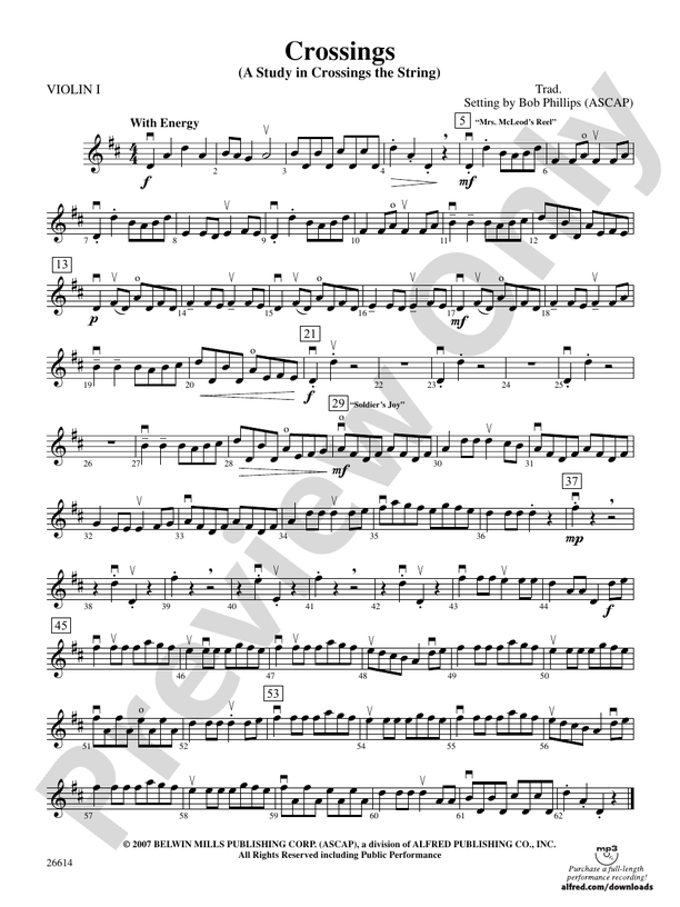 Crossings: 1st Violin: 1st Violin Part - Digital Sheet Music Download