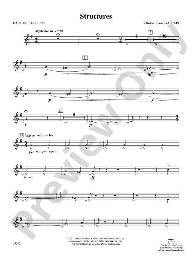 Structures: Baritone T.C.: Baritone T.C. Part - Digital Sheet Music ...