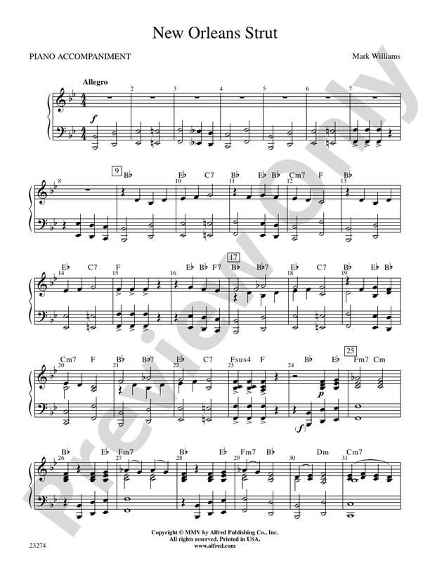 New Orleans Strut: Piano Accompaniment: Piano Accompaniment Part ...