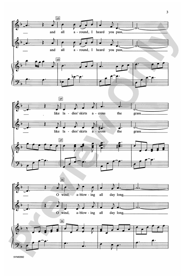 The Wind: 2-Part Choral Octavo: Mary Donnelly - Digital Sheet Music ...