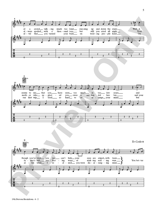 19th Nervous Breakdown: Guitar: The Rolling Stones - Digital Sheet ...