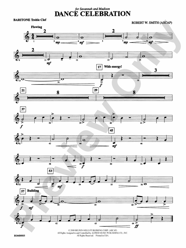 Dance Celebration: Baritone T.C.: Baritone T.C. Part - Digital Sheet ...