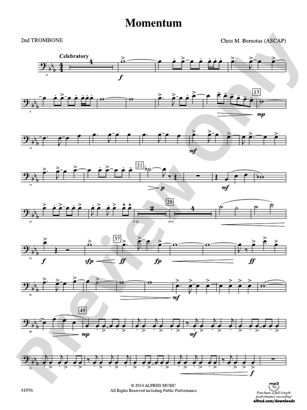 Momentum: 2nd Trombone: 2nd Trombone Part - Digital Sheet Music Download