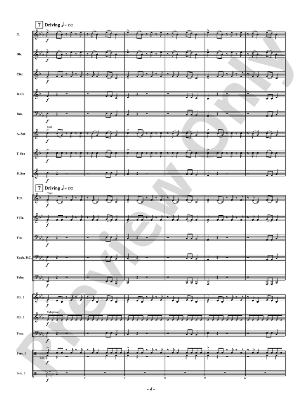 Perseverance: Score: Concert Band Score: Mark Lortz - Digital Sheet ...
