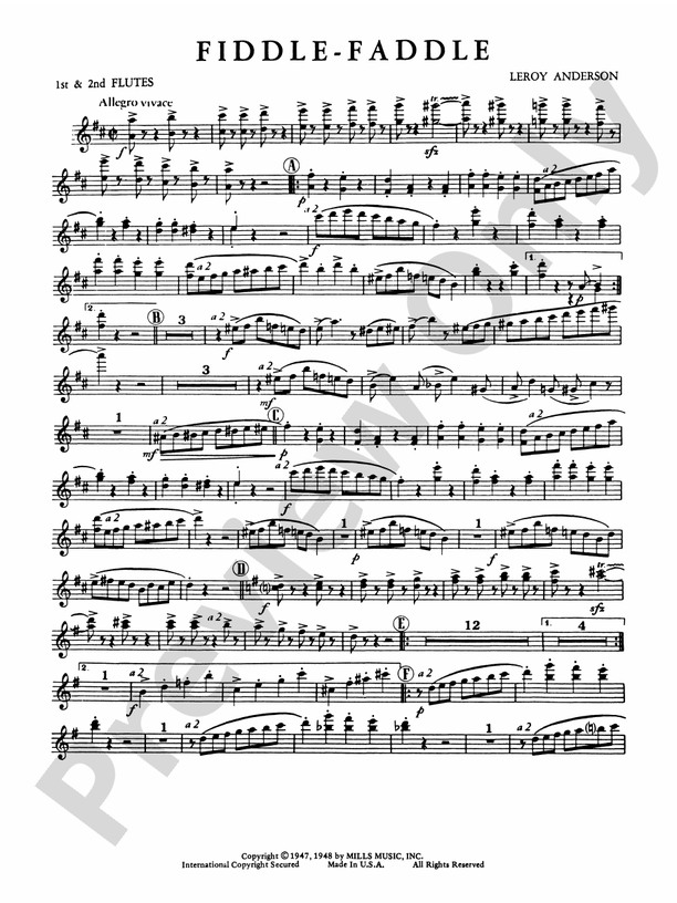 Fiddle-Faddle: 1st & 2nd Flute: 1st & 2nd Flute Part - Digital Sheet ...