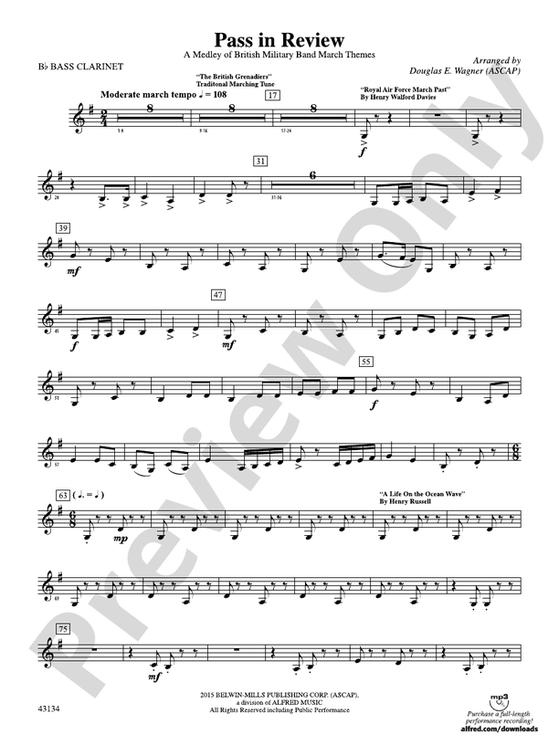 Pass in Review: B-flat Bass Clarinet: B-flat Bass Clarinet Part ...