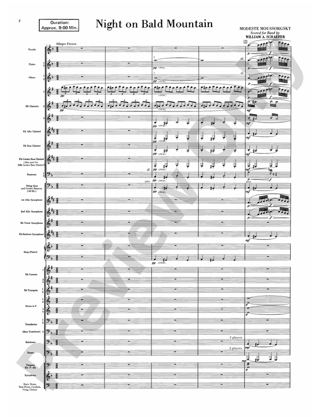 Night on Bald Mountain: Score: Concert Band Score - Digital Sheet Music ...