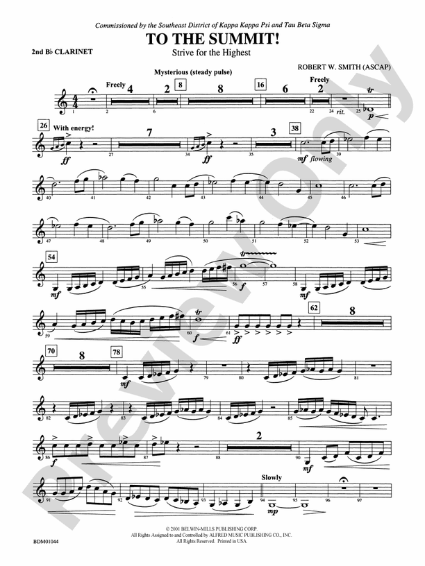 To the Summit! (Strive for the Highest): 2nd B-flat Clarinet: 2nd B ...