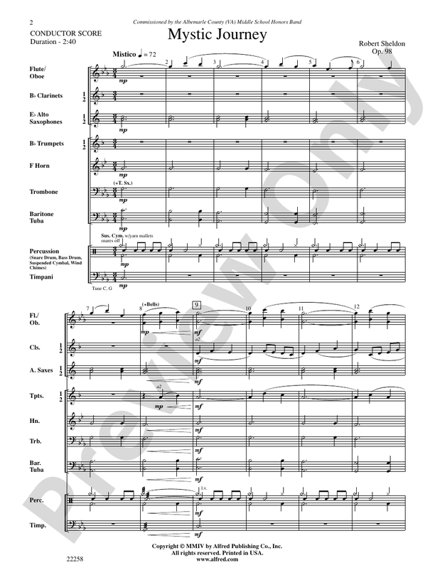Mystic Journey: Score: Concert Band Score - Digital Sheet Music Download