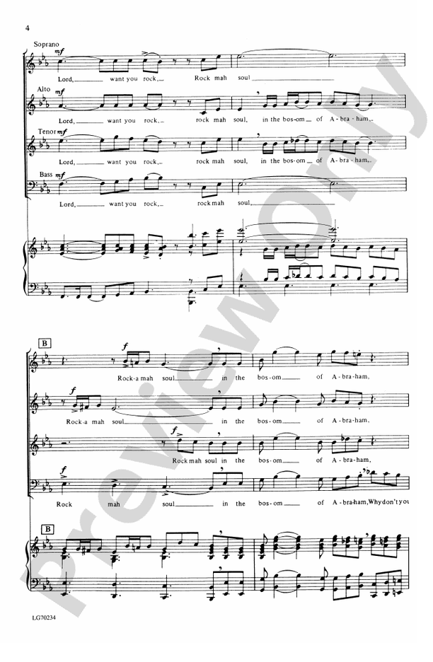 Rock-a Mah Soul: SATB Choral Octavo - Digital Sheet Music Download