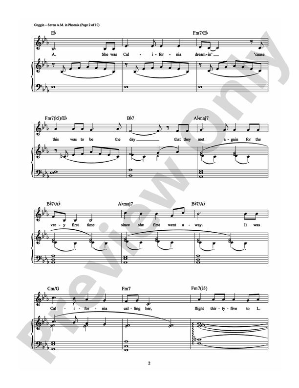 Seven A.M. in Phoenix: Piano/Vocal/Chords: Dan Goggin - Digital Sheet ...