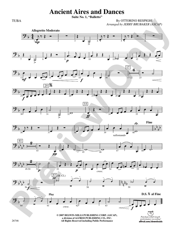 Ancient Aires and Dances: Tuba: Tuba Part - Digital Sheet Music Download
