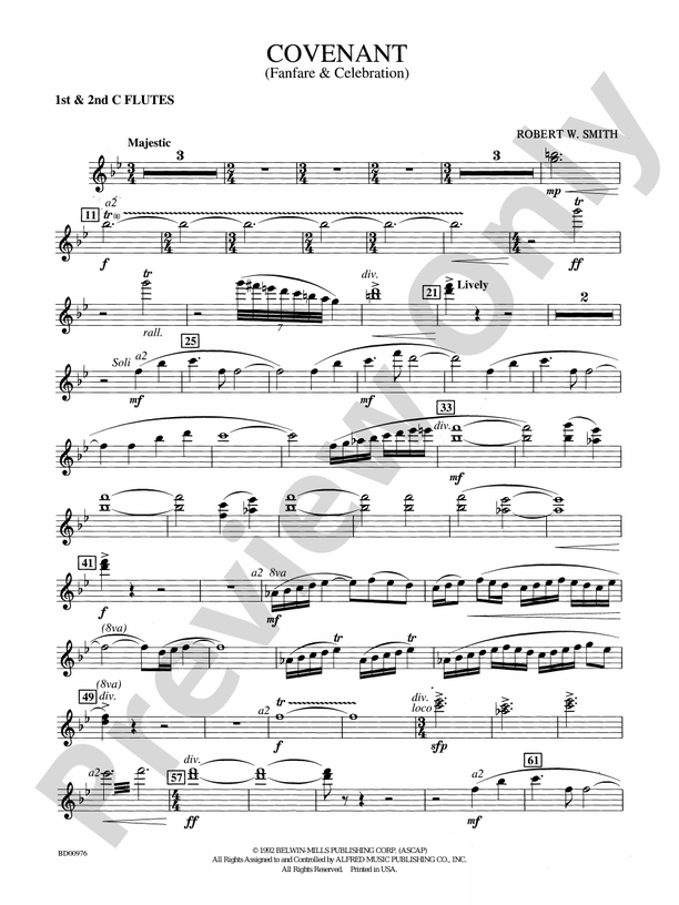 Covenant: 1st & 2nd Flute: 1st & 2nd Flute Part - Digital Sheet Music ...