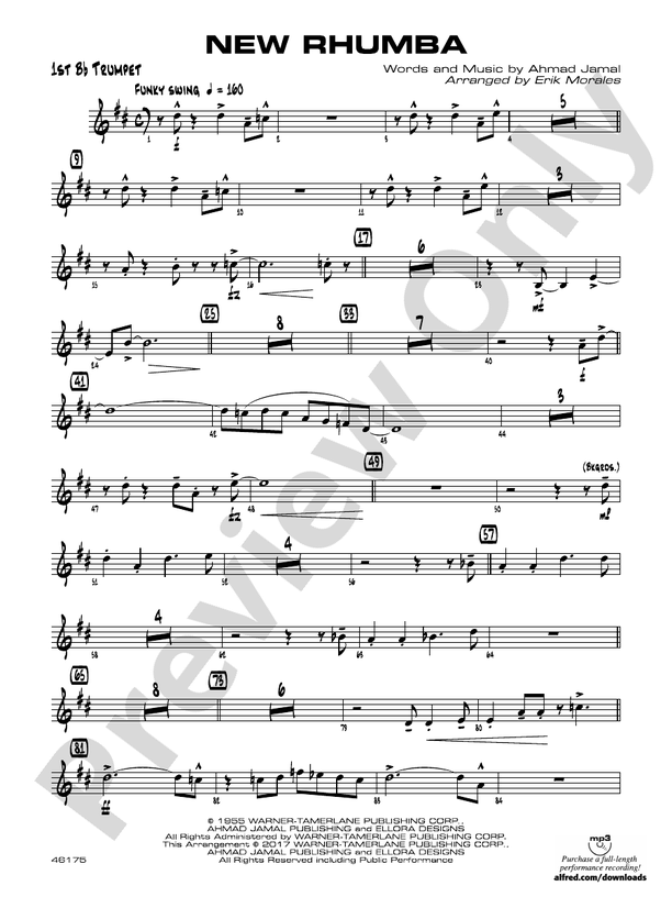 New Rhumba: 1st B-flat Trumpet: 1st B-flat Trumpet Part - Digital Sheet ...