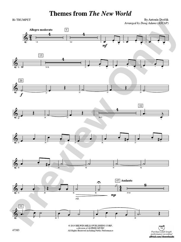 Themes from The New World: 1st B-flat Trumpet: 1st B-flat Trumpet Part ...