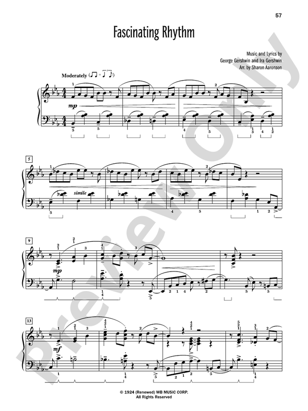 Fascinating Rhythm - Piano Solo: Piano: Ira Gershwin - Digital Sheet ...