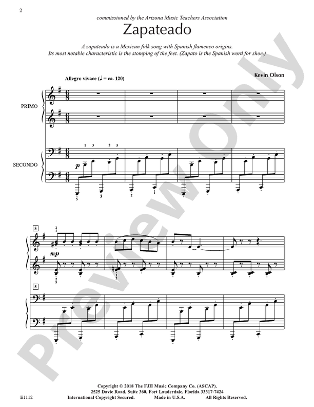 Zapateado: Piano: Kevin Olson - Digital Sheet Music Download