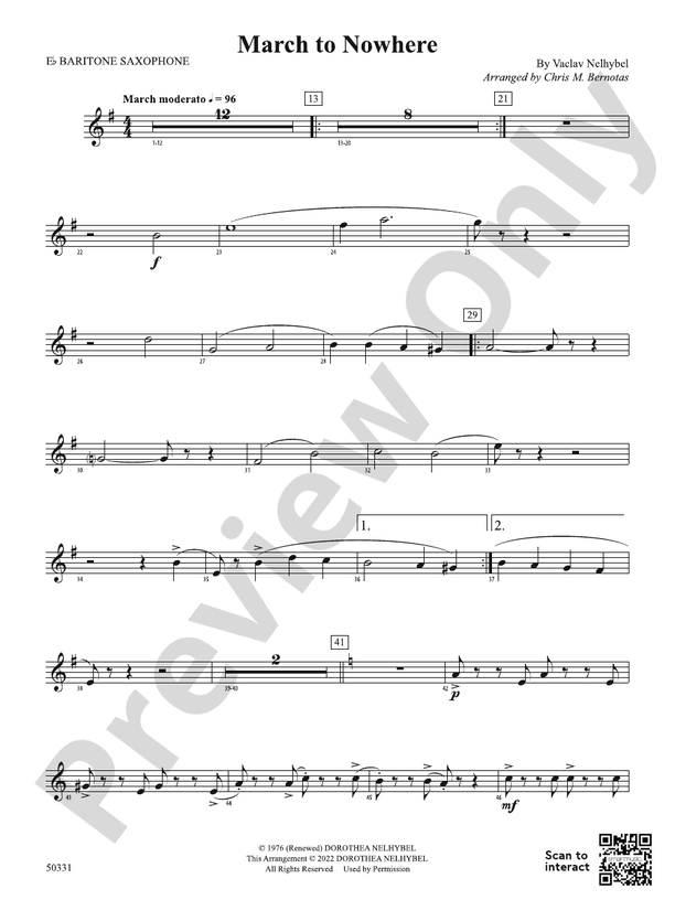 March to Nowhere: E-flat Baritone Saxophone: E-flat Baritone Saxophone Part - Digital Sheet ...