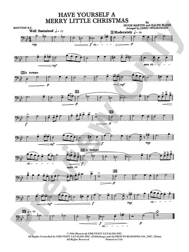 Have Yourself a Merry Little Christmas: Baritone B.C.: Baritone B.C ...