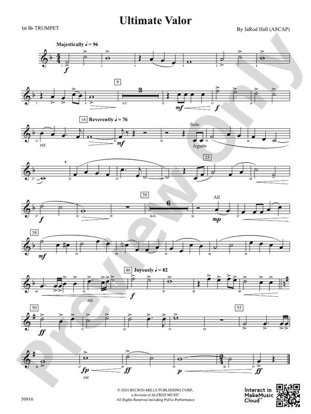 Ultimate Valor: 1st B-flat Trumpet: 1st B-flat Trumpet Part - Digital ...